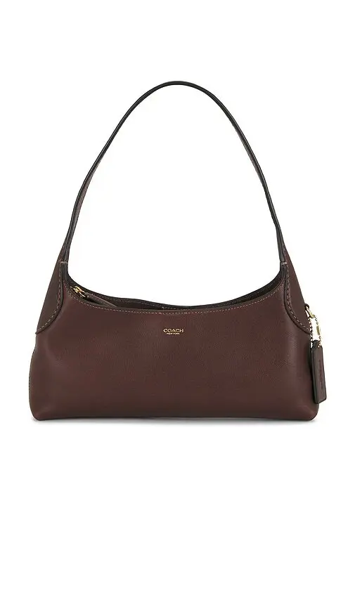 COACH Natural Grain Leather Brooklyn Shoulder Bag 26 In Brown - Maple