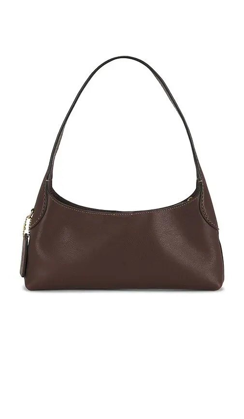 COACH Natural Grain Leather Brooklyn Shoulder Bag 26 In Brown
