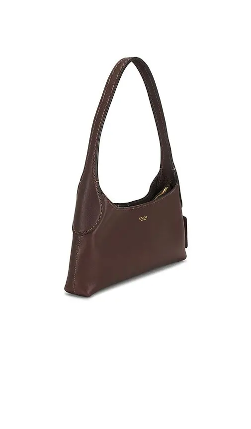 COACH Natural Grain Leather Brooklyn Shoulder Bag 26 In Brown