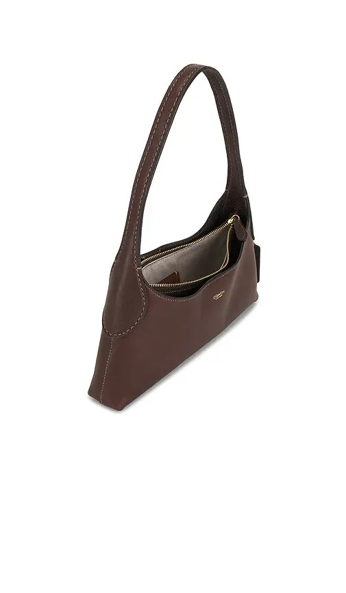 COACH Natural Grain Leather Brooklyn Shoulder Bag 26 In Brown