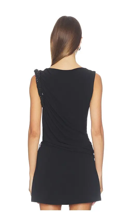 Alexander Wang Sleeveless Top With Hotfix Twist Drape
