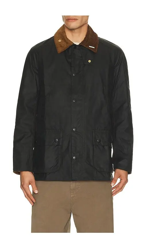 Barbour Icons Ashby Wax Jacket In Black