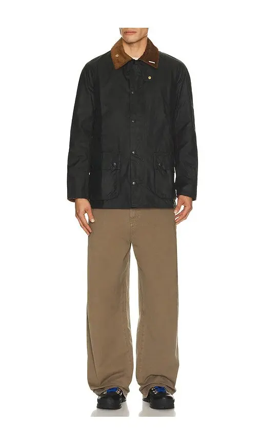 Barbour Icons Ashby Wax Jacket In Black