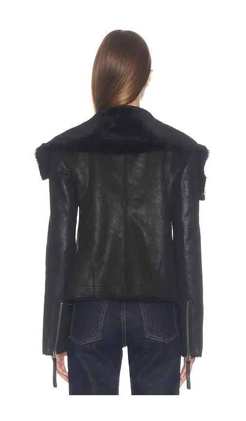 Free People X We The Free Fourline Shearling Aviator Jacket