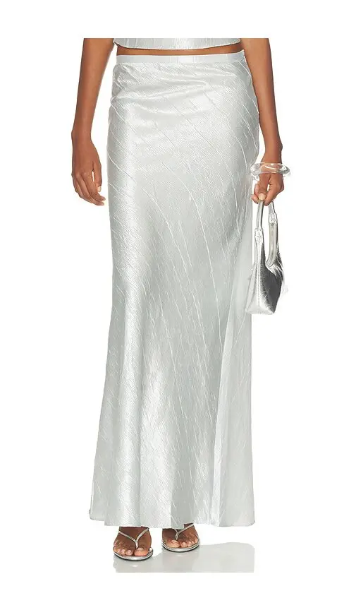 Lioness Hudson Maxi Skirt In Metallic