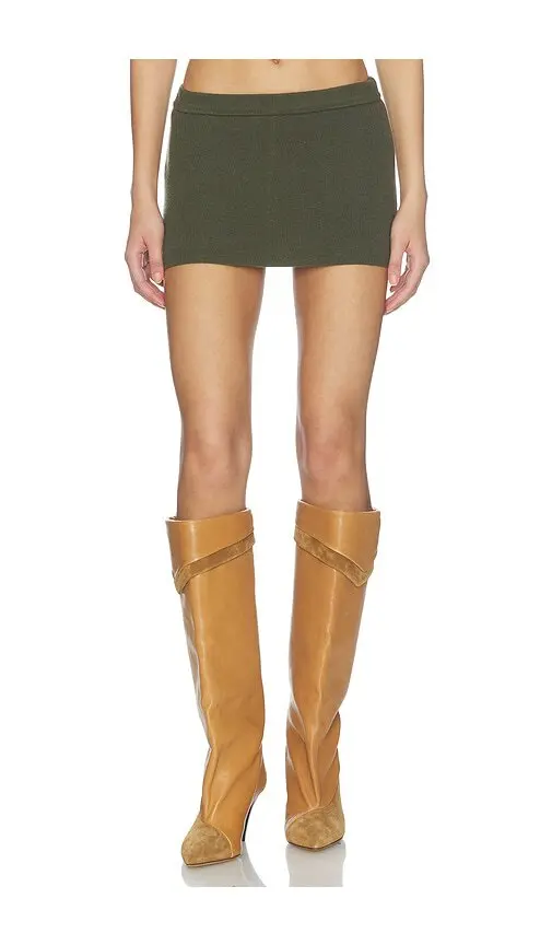 Frankies Bikinis Marialla Cloud Knit Skort In Green
