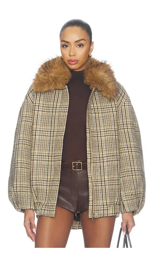 Ronny Kobo Savannah Jacket In Beige - Multi