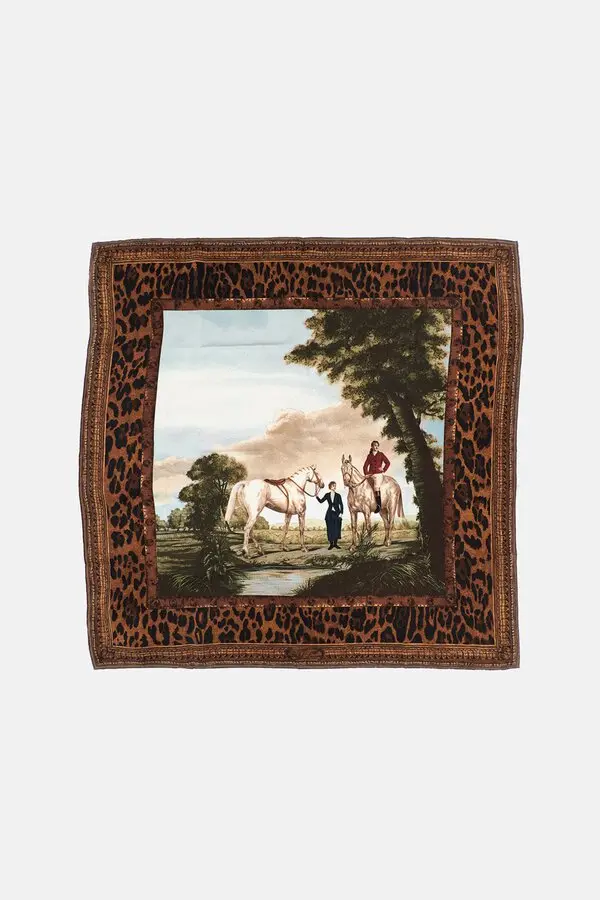 Ralph Lauren Foulard Quadrato In Seta - Multicolore
