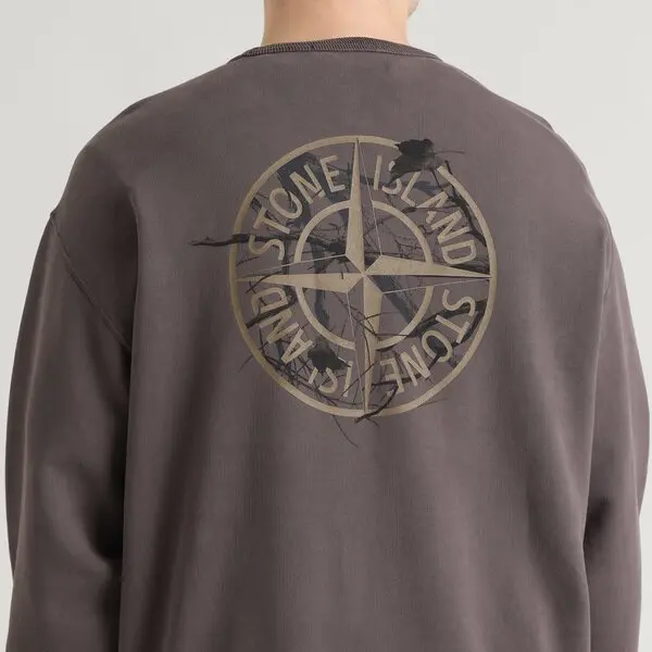 Stone Island Camo Compass Print Sweatshirt