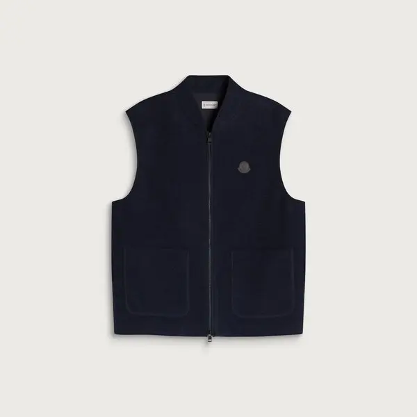 Moncler Wool Gilet - Navy