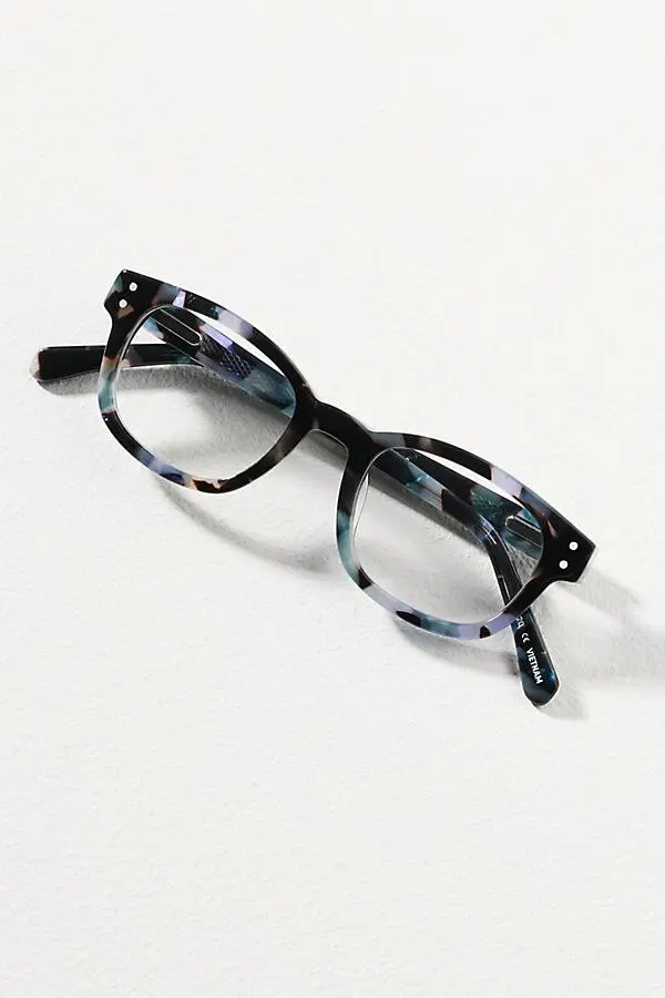 Eyebobs Biff Square Readers - Blue Pattern