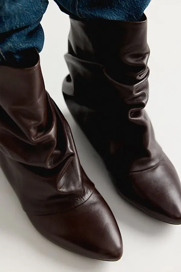 BRONX Kenda Slouch Boots - Coffee Bean