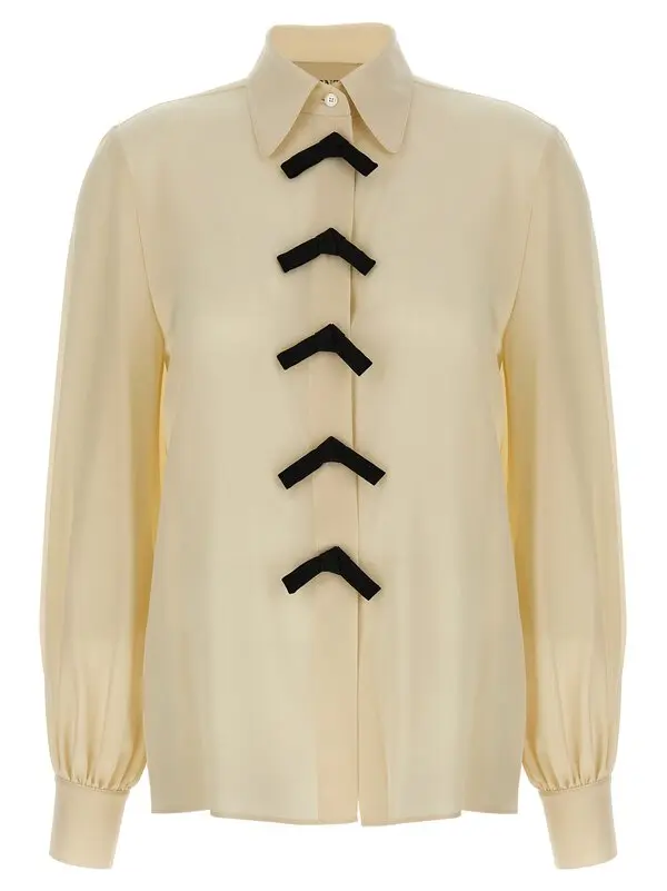 Valentino Garavani Bow Shirt - Cream
