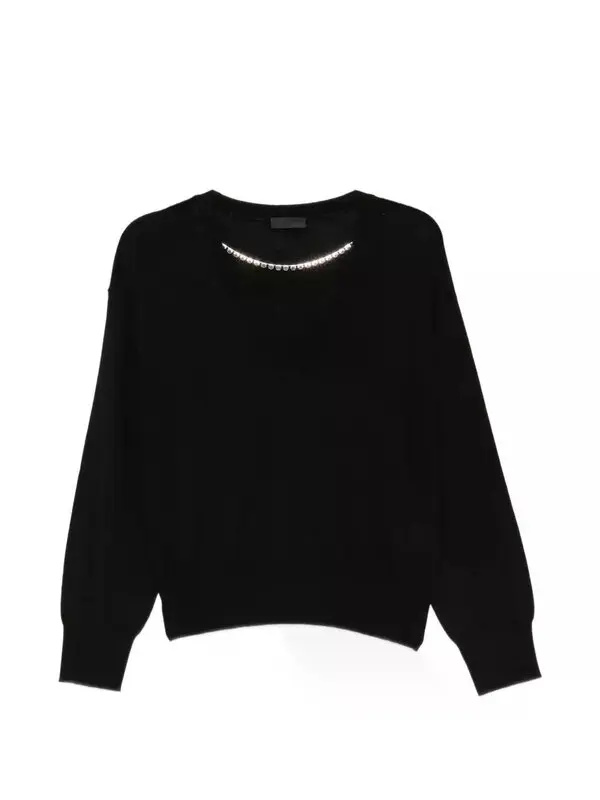 Liu Jo Crystal-embellished V-neck Sweater