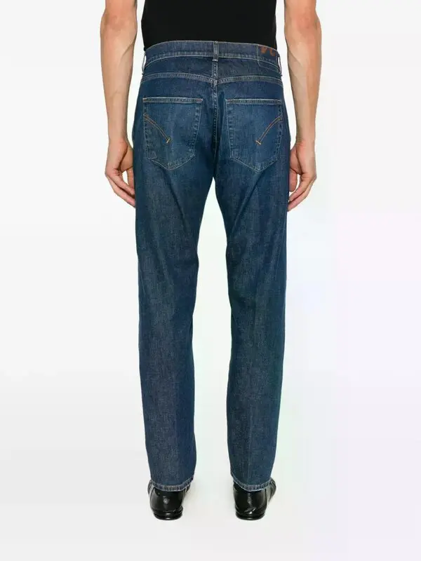 DONDUP Contrast-stitch Logo-patch Jeans