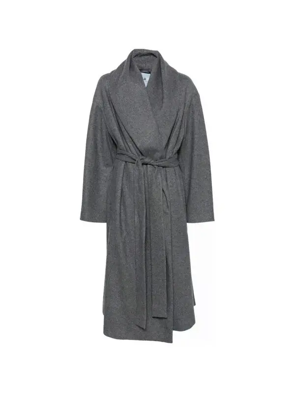 Colombo Belted Shawl-collar Coat