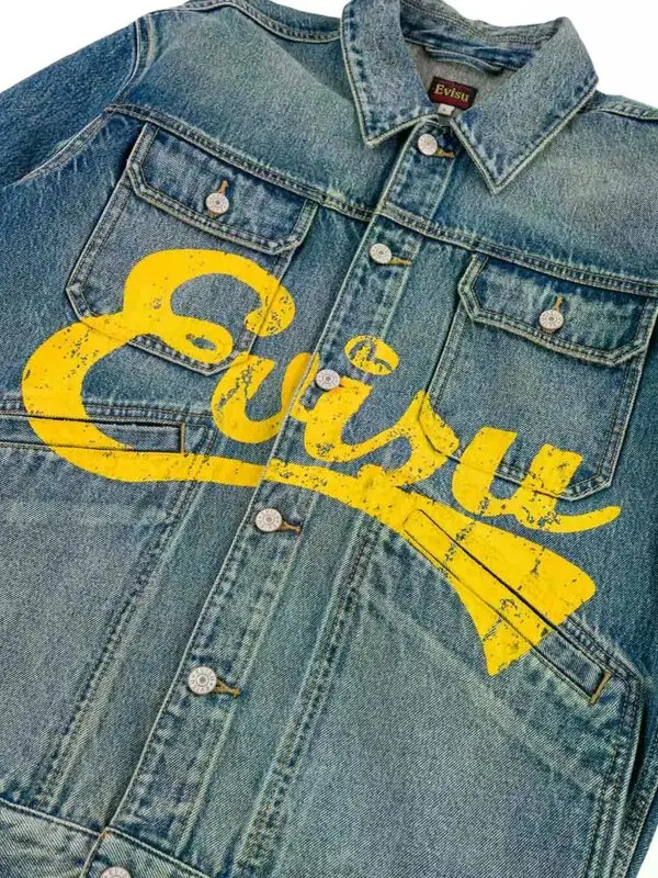 EVISU Logo-print Denim Jacket