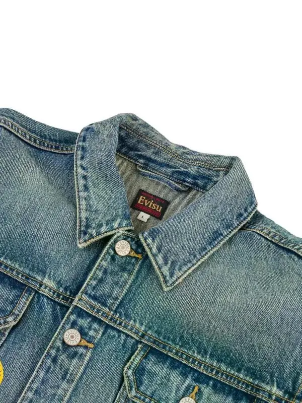 EVISU Logo-print Denim Jacket
