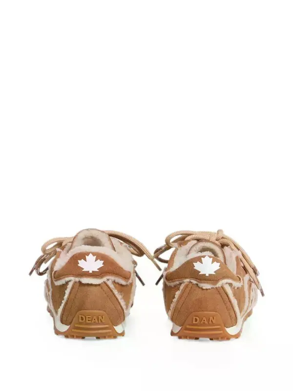 Dsquared2 Dc-642 Shearling-trimmed Sneakers
