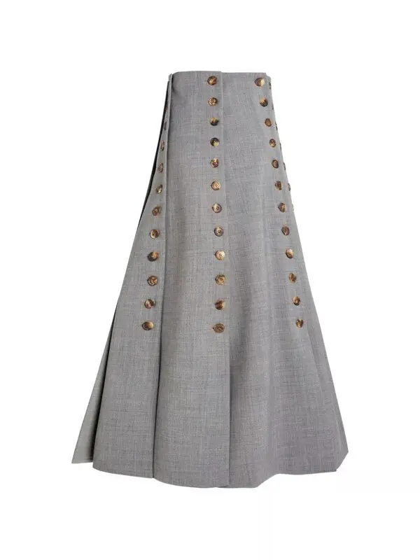 A.W.A.K.E. Mode Multi-panel Button-embellished Skirt