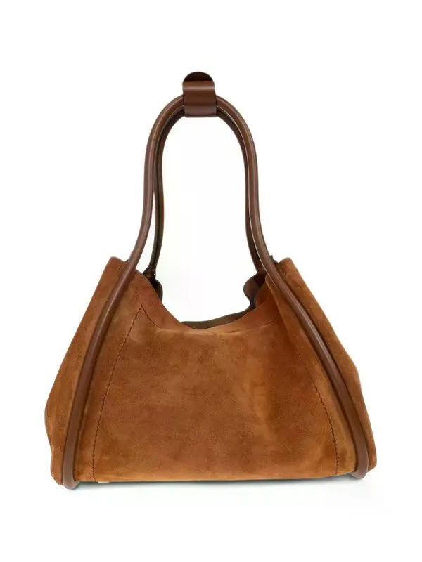 Max Mara Horizontal Suede Marine Bag Amber