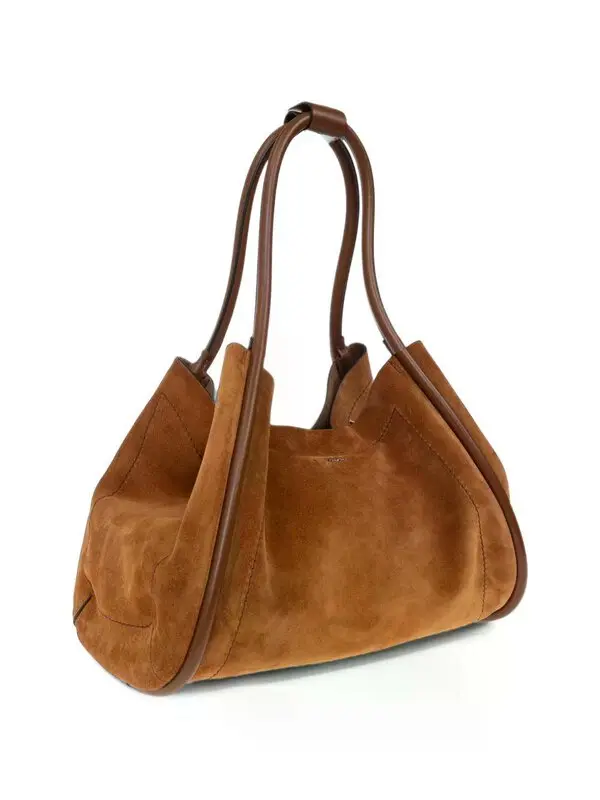 Max Mara Horizontal Suede Marine Bag Amber