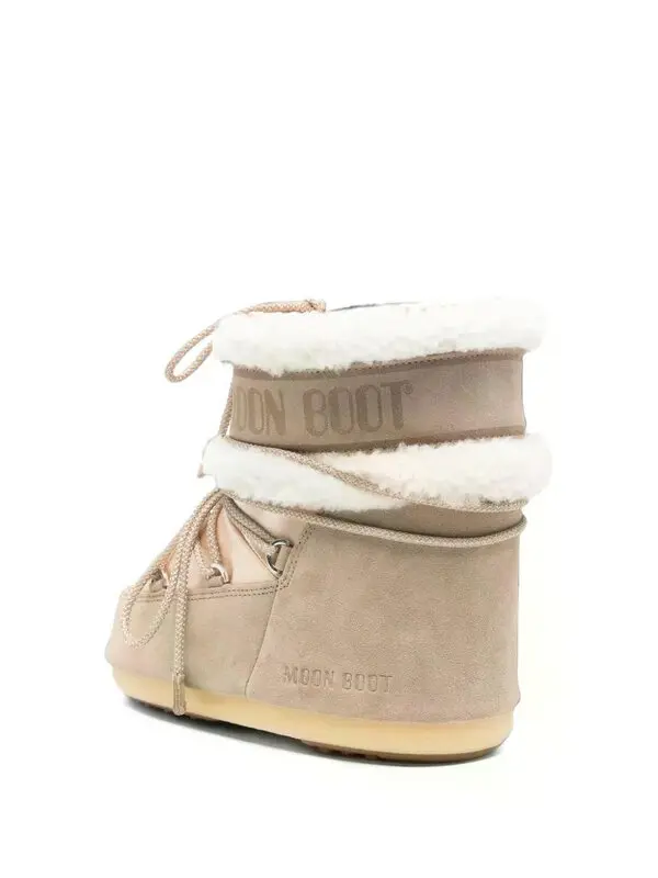 Moon Boot Shearling-trim Lace-up Boots
