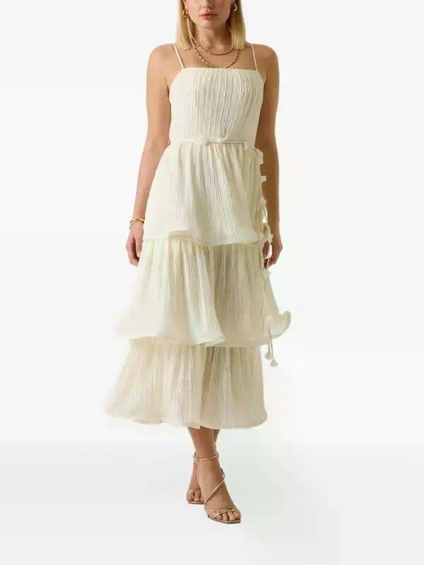 Guess Chiffon Flounced Midi Dress