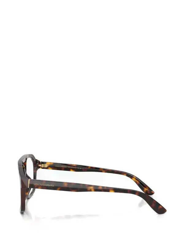 Dolce & Gabbana Tortoiseshell-effect Pilot-frame Glasses
