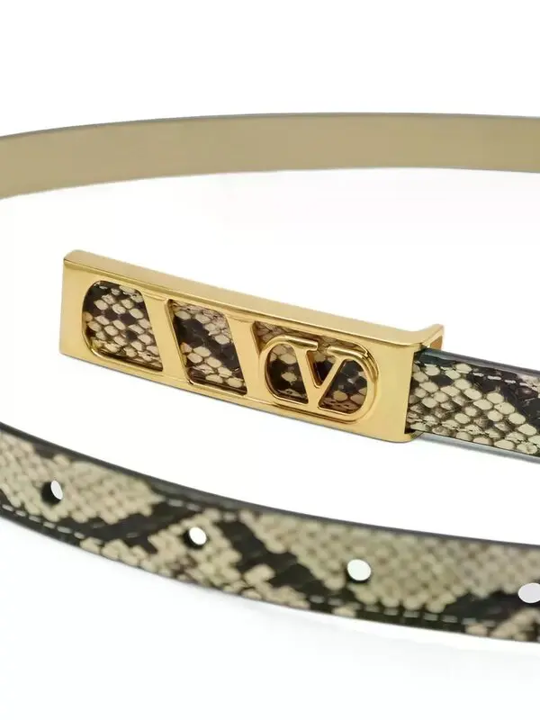 Valentino Garavani Vlogo Signature Python-effect Belt