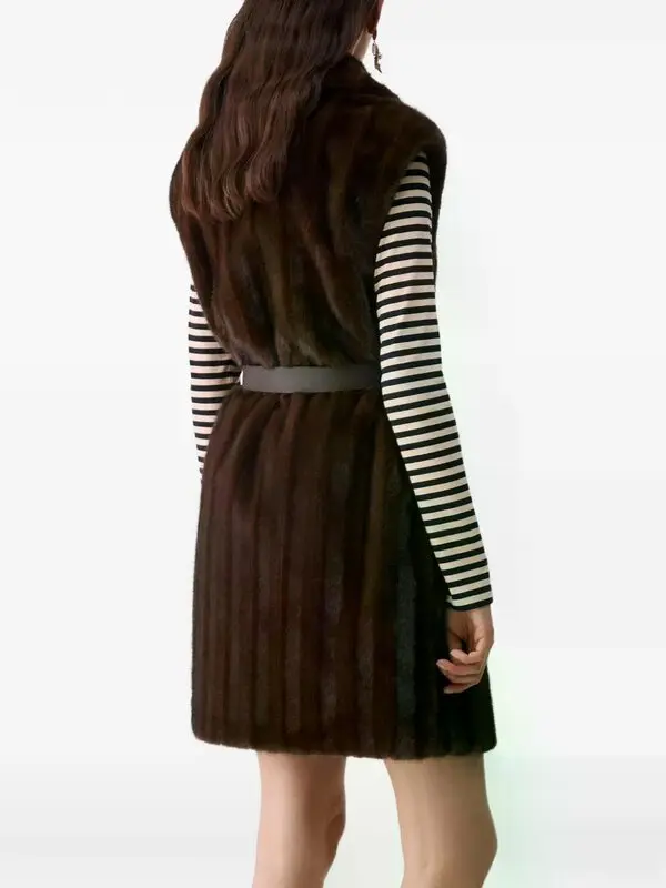 Liu Jo Long Faux Fur Vest - Brown