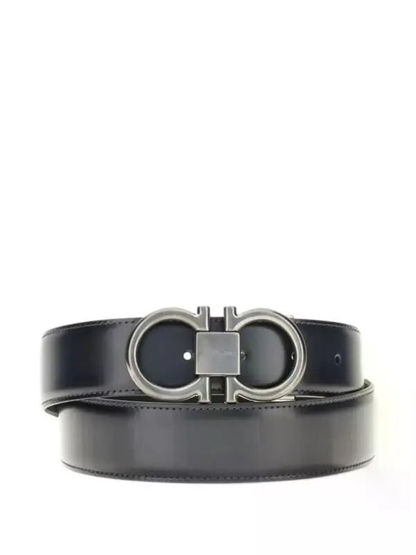 FERRAGAMO Gancini Buckle Leather Belt