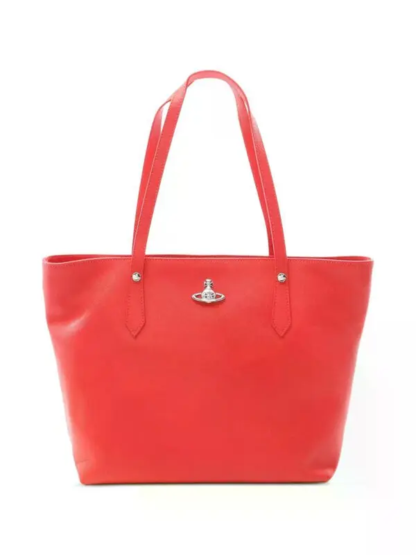 VIVIENNE WESTWOOD Orb Leather Tote Bag - Red