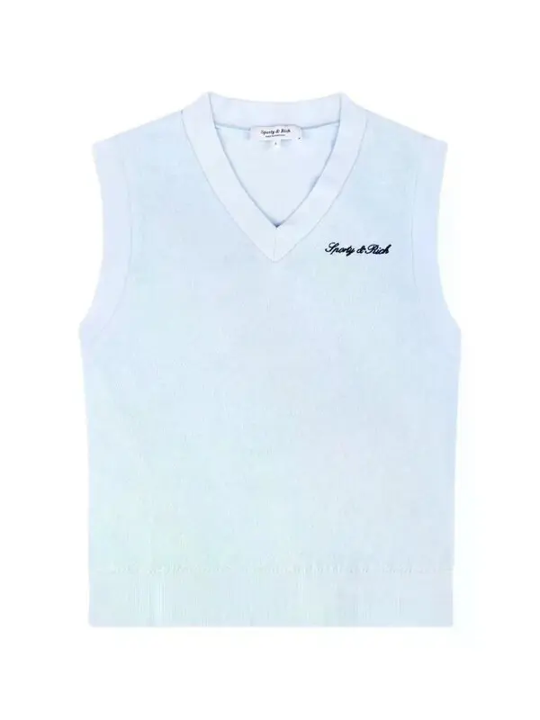 Sporty & Rich Logo-embroidered Terry Vest