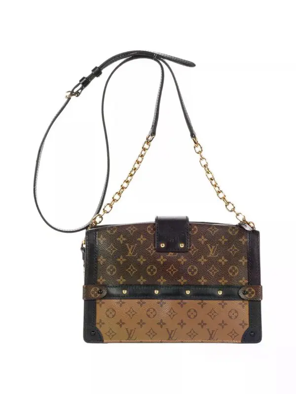 LOUIS VUITTON Monogram Reverse Trunk Clutch Shoulder Bag