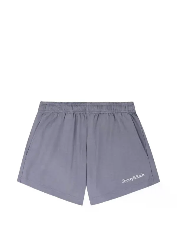 Sporty & Rich Serif Logo Disco Shorts