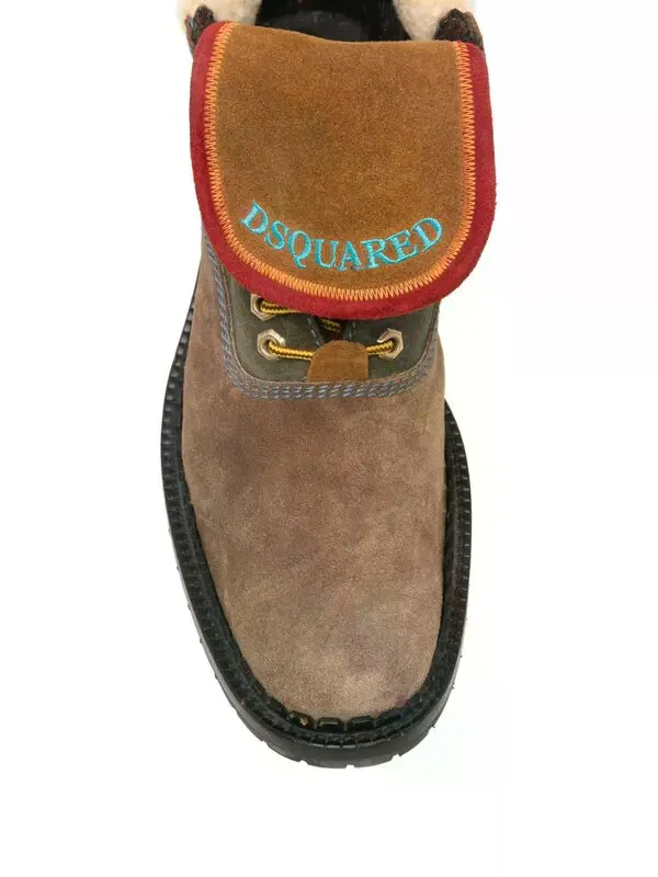 Dsquared2 2000s Shearling-trim Lace-up Boots