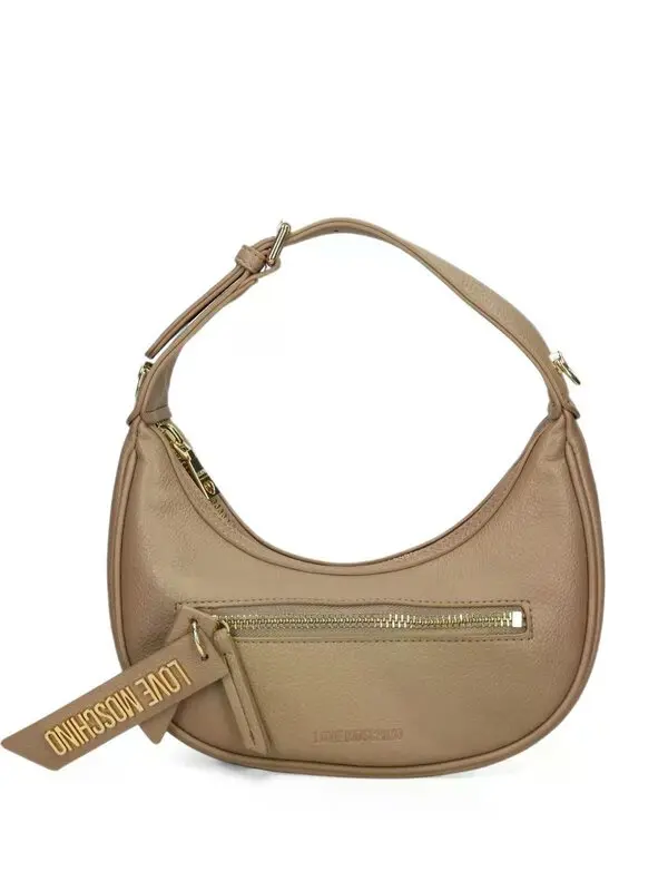 Moschino Logo-plaque Shoulder Bag - Neutrals