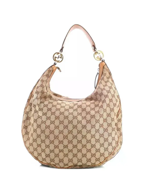 Gucci Twins Gg Canvas Large Hobo Bag - Brown