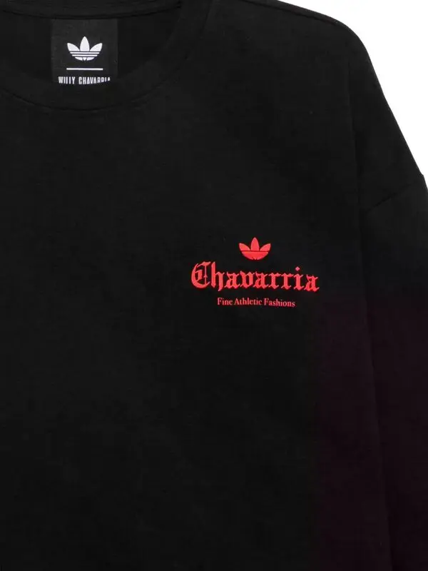 WILLY CHAVARRIA X Adidas Logo-print Rose-print T-shirt