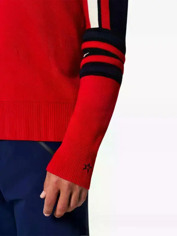 Perfect Moment Merino Wool Slalom Sweater - Red