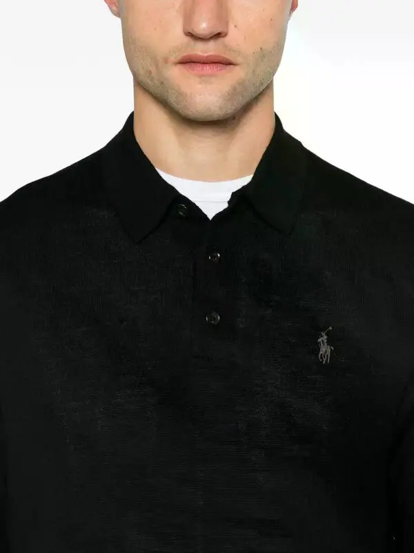 Polo Ralph Lauren Polo Pony Embroidered Polo Shirt - Black