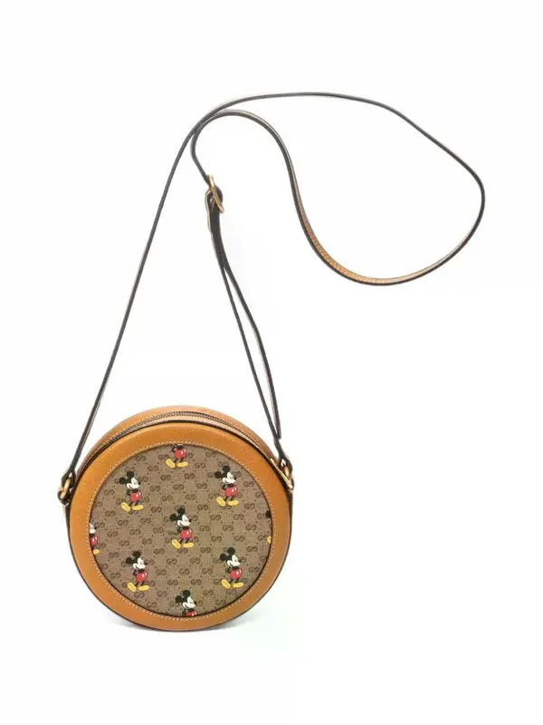 Gucci X Disney Mini Mickey Mouse Microguccissima Shoulder Bag - Brown