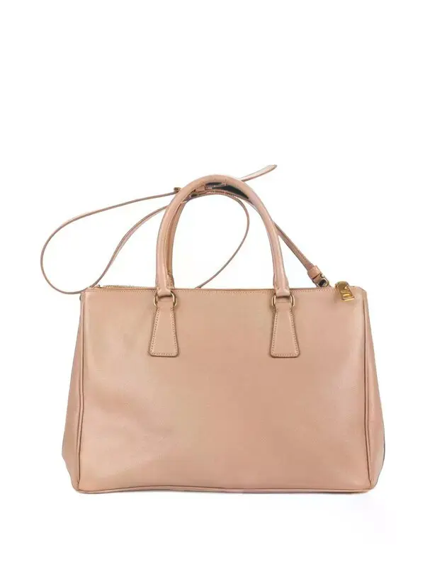 Prada Small Galleria Double-zip Tote Bag - Neutrals