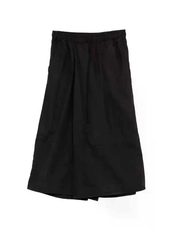 JULIUS Drawstring Wide-leg Shorts - Black
