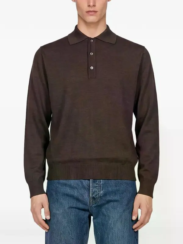 ANOTHER ASPECT Long-sleeve Polo Shirt