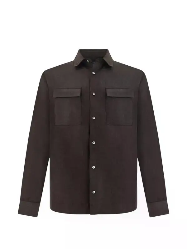 Paul & Shark Flap-pocket Wool Overshirt - Brown