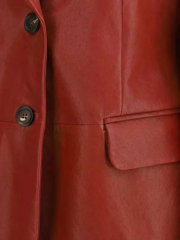 Brunello Cucinelli Tailored Leather Blazer
