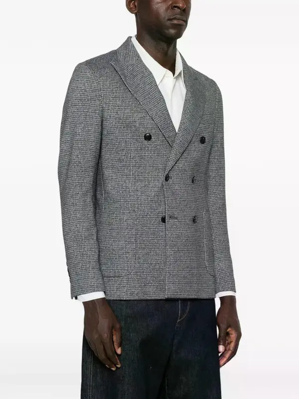CIRCOLO 1901 Double-breasted Houndstooth Blazer