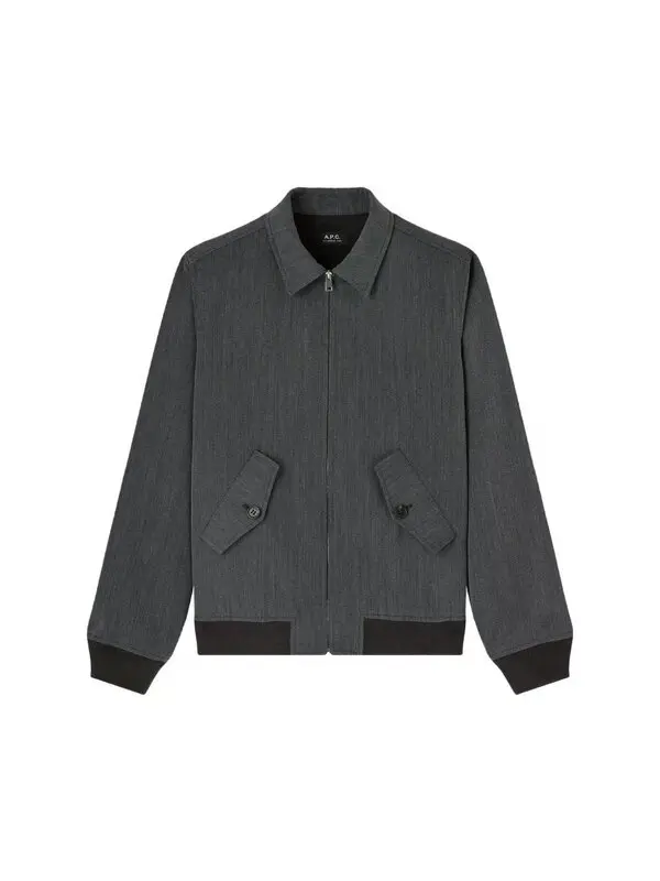 A.p.c. Gaspard Classic Gray Jacket In A Cotton-wool Blend